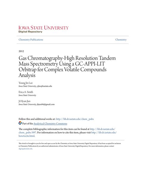 Gas Chromatography High Resolution Pdf Mass Spectrometry Gas Chromatographymass Spectrometry
