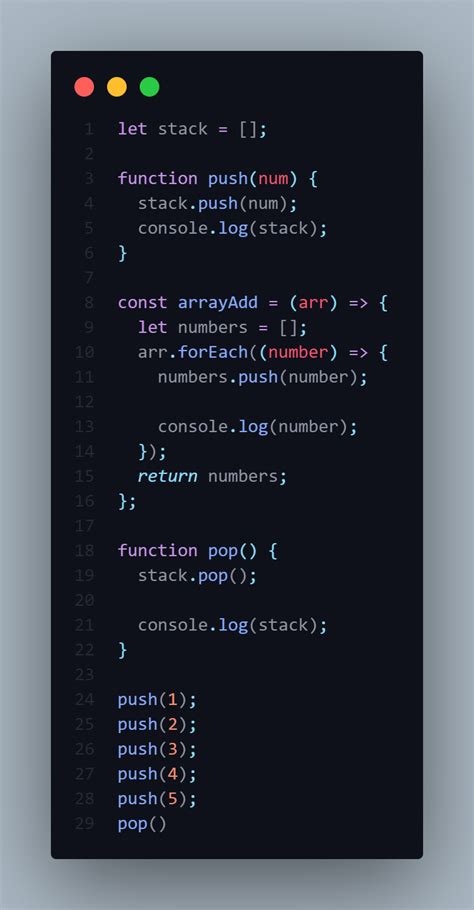 How To Implement Stack In Javascript