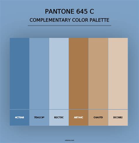 Pantone 645 C Color Palettes