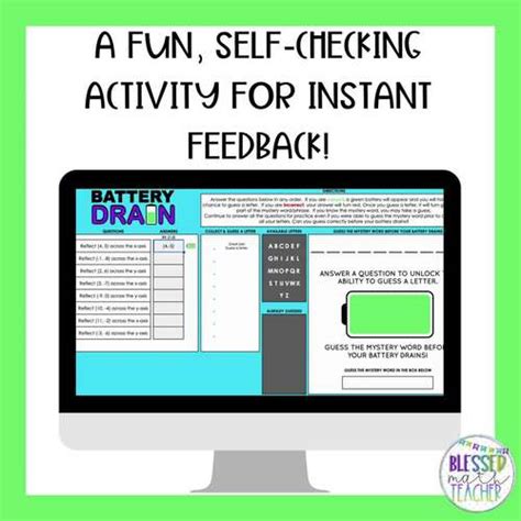 Transformations Reflection Of A Point Digital Activity And Worksheet