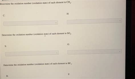 Solved Determine The Oxidation Number Oxidation State Of Chegg Com