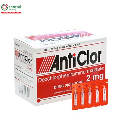 Thuốc Anticlor 2mg điều Trị Viêm Mũi Dị ứng Viêm Kết Mạc Mày đay