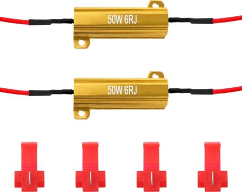 Ihotder 2pcs Led Turn Signal Resistor 50w 6ohm Load Resistor For Led Tail Lights
