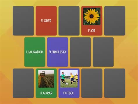 MEMORY PARAULES PRIMITIVES Y DERIVADES Parejas