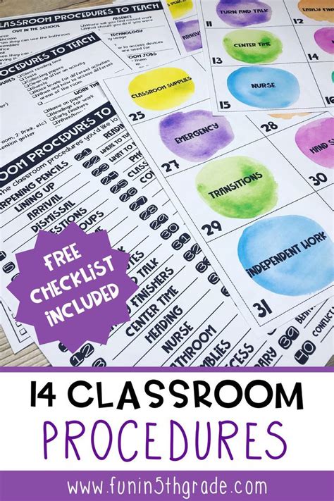 14 Classroom Procedure Categories To Focus On In Upper Elementary Artofit