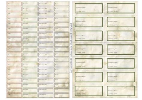 Printable Labels For Specimen Cards