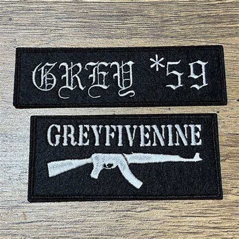 Greyfivenine Ak 47 Patch Embroidered Grey59 Sb G59 Logo Symbol Etsy