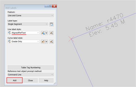 Create Description Key Or Point Label Style To Make Cogo Points Rotate Along A Line Autodesk