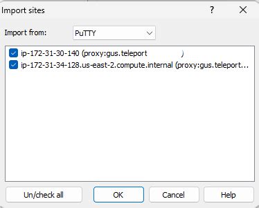 Using PuTTY And WinSCP With Teleport Teleport