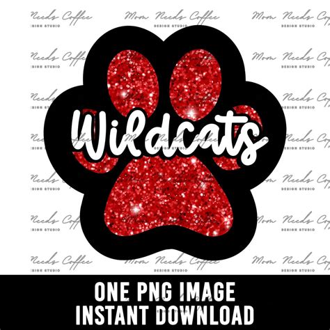 Wildcats Png Wildcats Paw Print Sports Clipart Game Day Sublimation