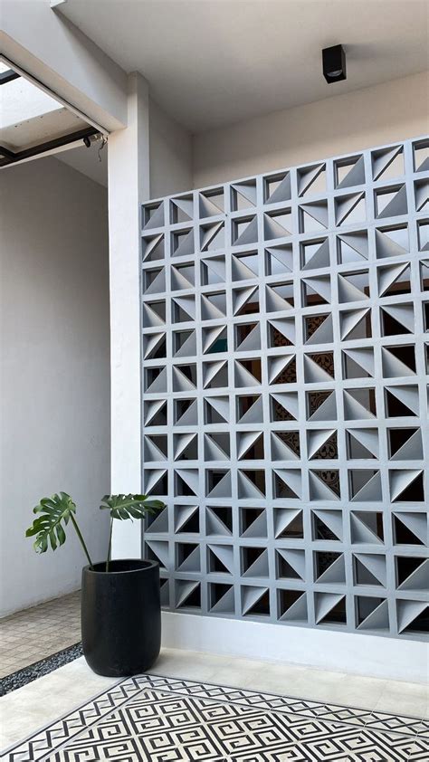 Modern Geometric Breeze Block Wall Art Contemporary Wall Decor