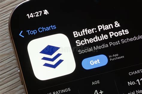 Apple App Store With Buffer Social Media Mobile Schedule Application To