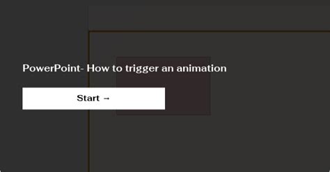 Powerpoint How To Trigger An Animation