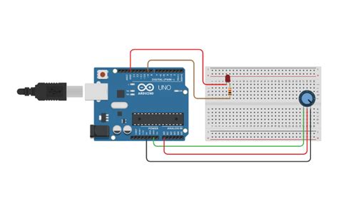 Circuit Design Arduino Potentiometer Tinkercad