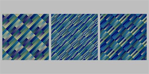 Abstract Seamless Diagonal Stripe Pattern Background Design Set Stock