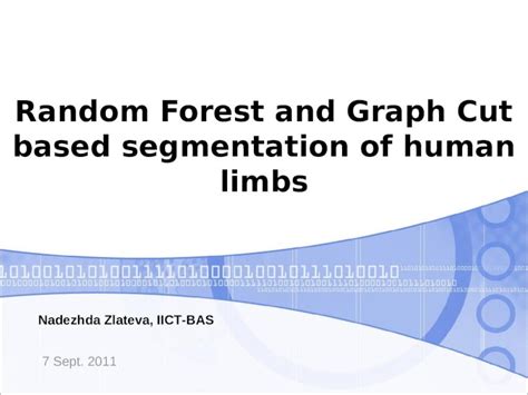 Ppt Random Forest And Graph Cut Based Segmentation Of Human Limbs Dokumentips
