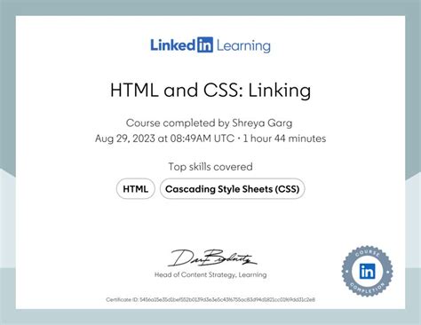 Shreya Garg On Linkedin Certificate Of Completion
