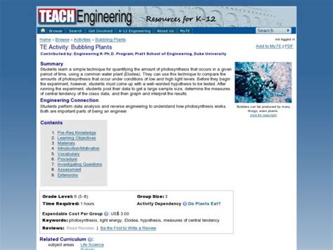 Te Activity Bubbling Plants Lesson Plan For 5th 8th Grade Lesson Planet