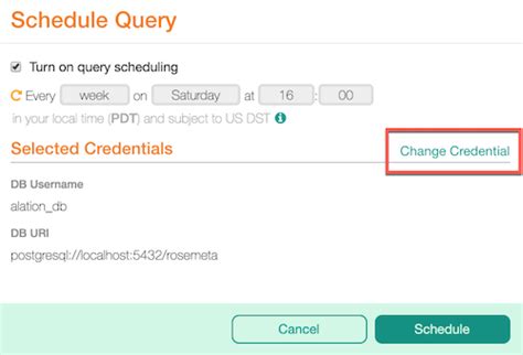 Schedule Queries — Alation User Guide