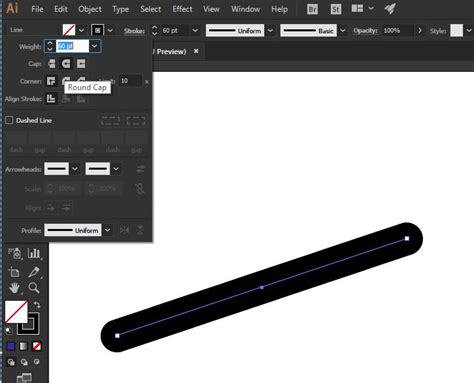 Solved Rounding Corners On Arc Lines Illustrator Cc Adobe Product Community 9077378
