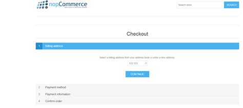 single product checkout nopcommerce