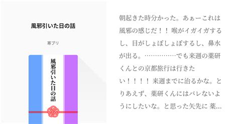 薬さに 風邪引いた日の話 寒ブリの小説 Pixiv