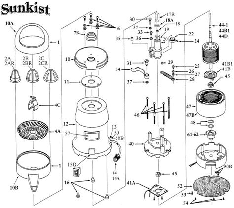 Sunkist Commercial Citrus Juicer J 1 Type 8 Fruit Sectioner And