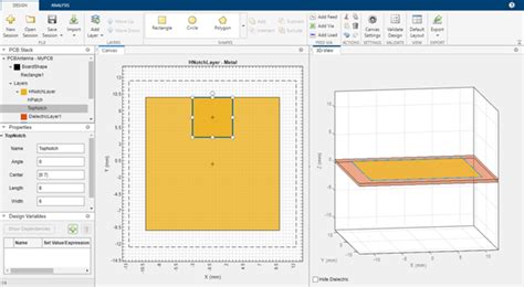 Design H Notch Patch Unit Element Matlab And Simulink