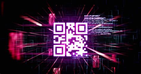 Image Of Qr Code In Rhombus Pattern And Programming Language Over