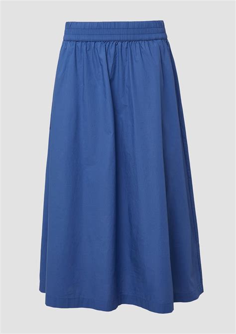 Ausgestellter Rock Aus Popeline Im Relaxed Fit Royalblau Soliver