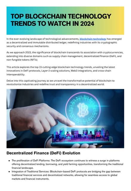 Top Blockchain Technology Trends To Watch In 2024pdf
