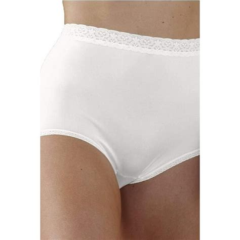 Qt Intimates Full Coverage Nylon Panties 1440 6pk 6 Pack All White