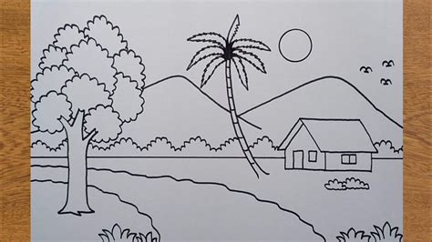How To Draw Mountain Landscape Easy Way Suitable For Beginners YouTube