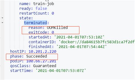 Kubernetes K S Pod Oom But The Status Shows Succeeded Stack Overflow