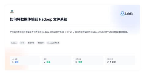 如何将数据传输到 Hadoop 文件系统 Labex