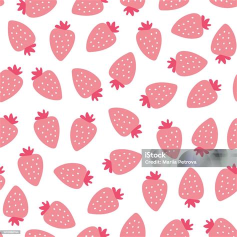 만화 딸기 원활한 패턴입니다 흰색으로 격리 된 과일 요소 장식 벡터 그림 0명에 대한 스톡 벡터 아트 및 기타 이미지 0명 과일 디자인 Istock