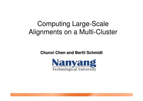 Pdf Computing Large Scale Alignments On A Multi Cluster