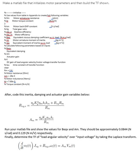 B 0 E Kc M Make A Matlab File That Initializes
