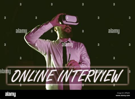 Sign Displaying Online Interview Business Idea Method Conducted Using Computermediated