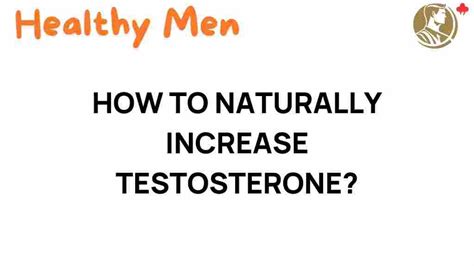 Unveiling Secrets How To Naturally Increase Testosterone Levels