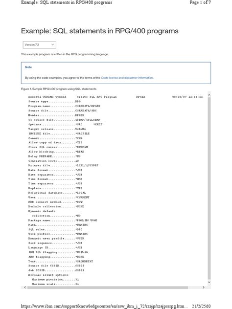 Example Sql Rpg400 Programs Pdf Ibm Rpg Source Code