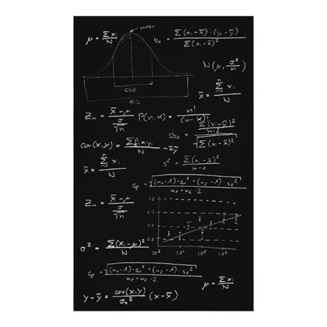 Statistics Blackboard Poster Zazzle