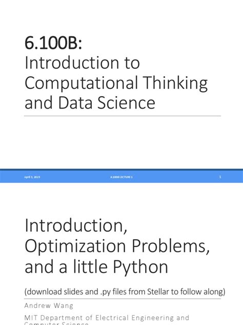 Lec01 Slides Pdf Mathematical Optimization Computational Science