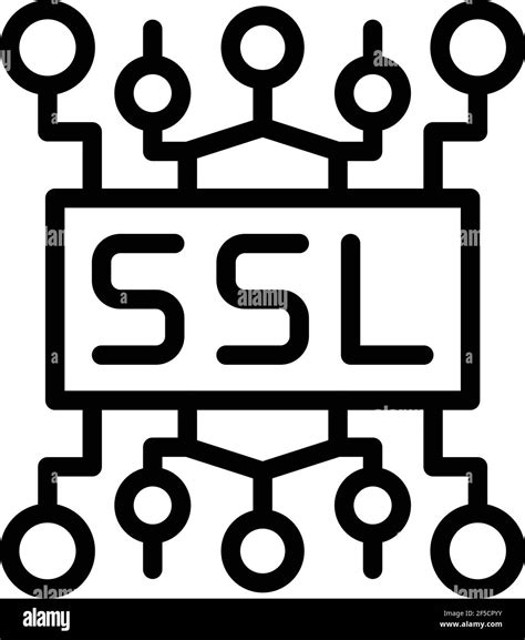 Ssl Certificate Icon Outline Ssl Certificate Vector Icon For Web Design Isolated On White