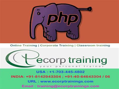 PHP Online Trainingin Hyderabad Web Designing Courses Online Ecorp Trainings