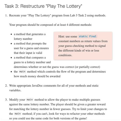 Solved Code For Lab3 Task2 Task 3 Restructure Play