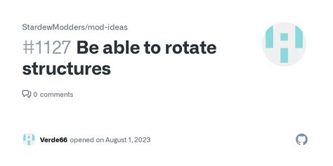 Be Able To Rotate Structures · Issue 1127 · Stardewmoddersmod Ideas · Github