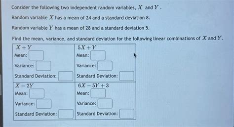 solved consider the following two independent random