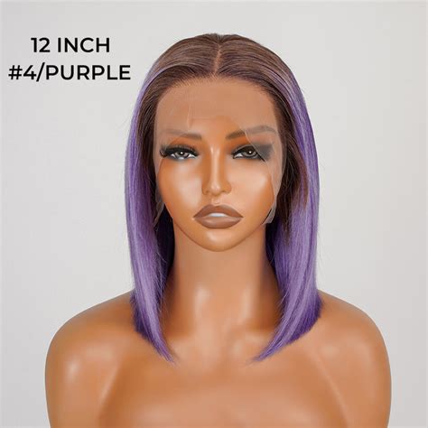 Colored Bob Wig Straight Hair 13×4 Frontal Human Hair Wig Alipearl Hair