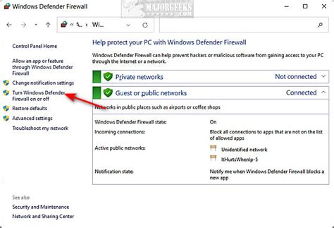 How To Turn Microsoft Defender Firewall On Or Off In Windows 10 And 11